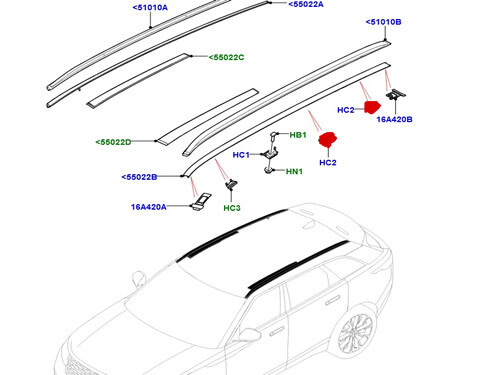 GENUINE LAND ROVER ROOF CLIP RANGE ROVER VELAR LR093946 | eBay