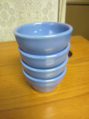 4 Ultima Blue Bouillon Soup Cups Heavy Ceramic Retro Restaurant Diner ...