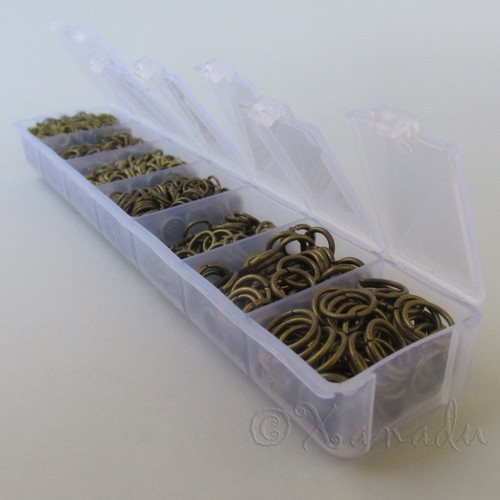 Jump Rings Antiqued Bronze 1500PCs Mix - 7 Assorted Sizes In Plastic ...