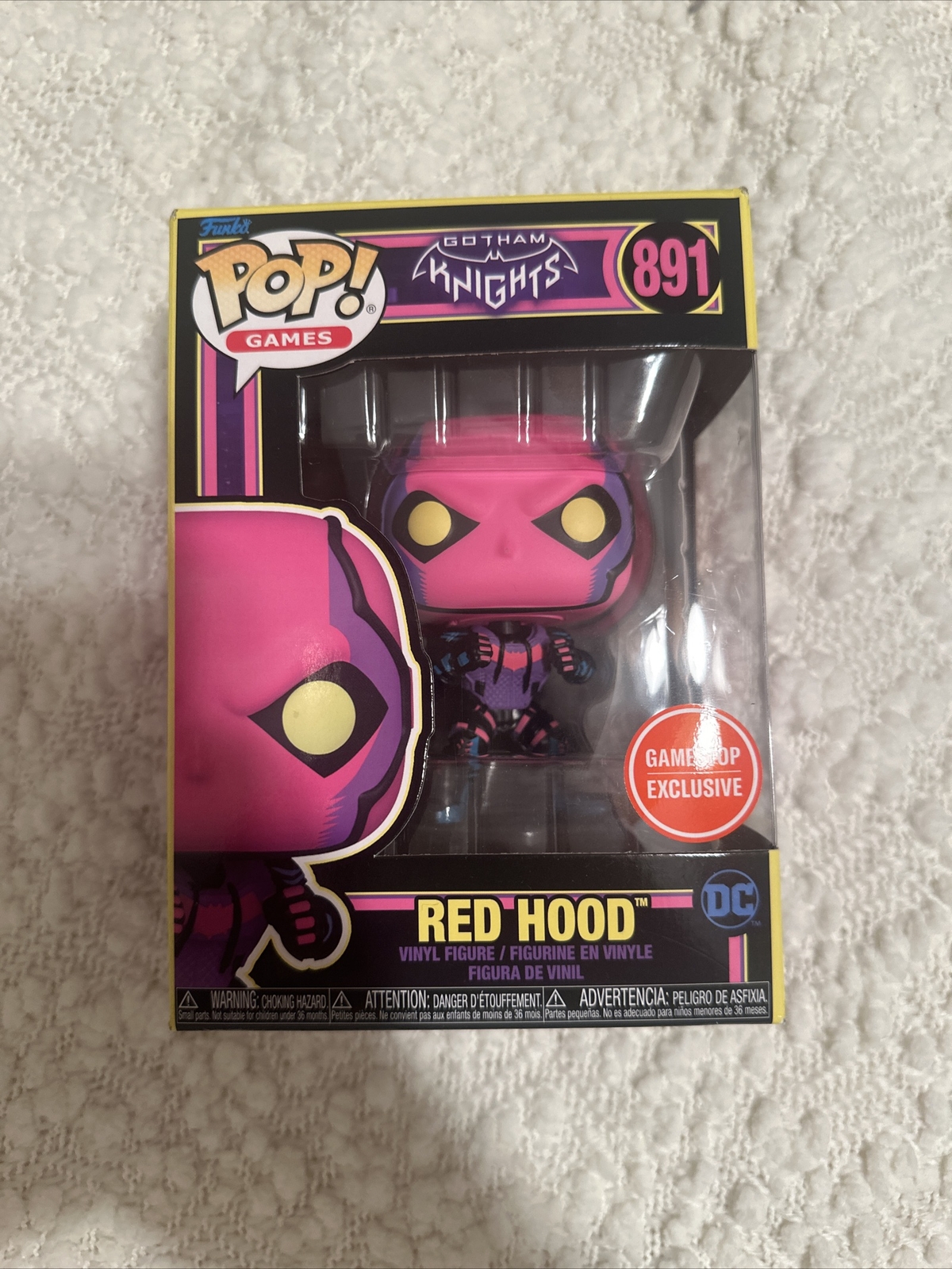 Funko Pop! *DBL Boxed* RED HOOD 891 *NEW* MINT (Black Light) GameStop ...