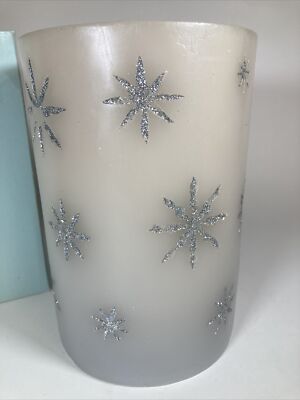 Partylite Silver Sparkly Snowflake Wax Luminary L2012 With Original Box ...