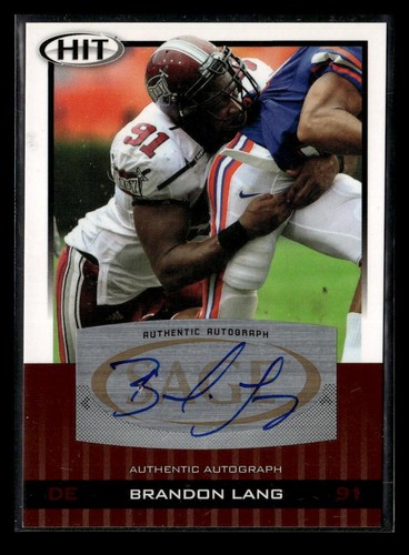 2010 SAGE HIT #A92 Brandon Lang Autographs Silver | eBay