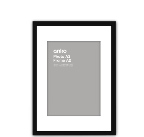 A2 Box Mat A3 Frame Black/White Photo Picture Frame Art Work Display ...