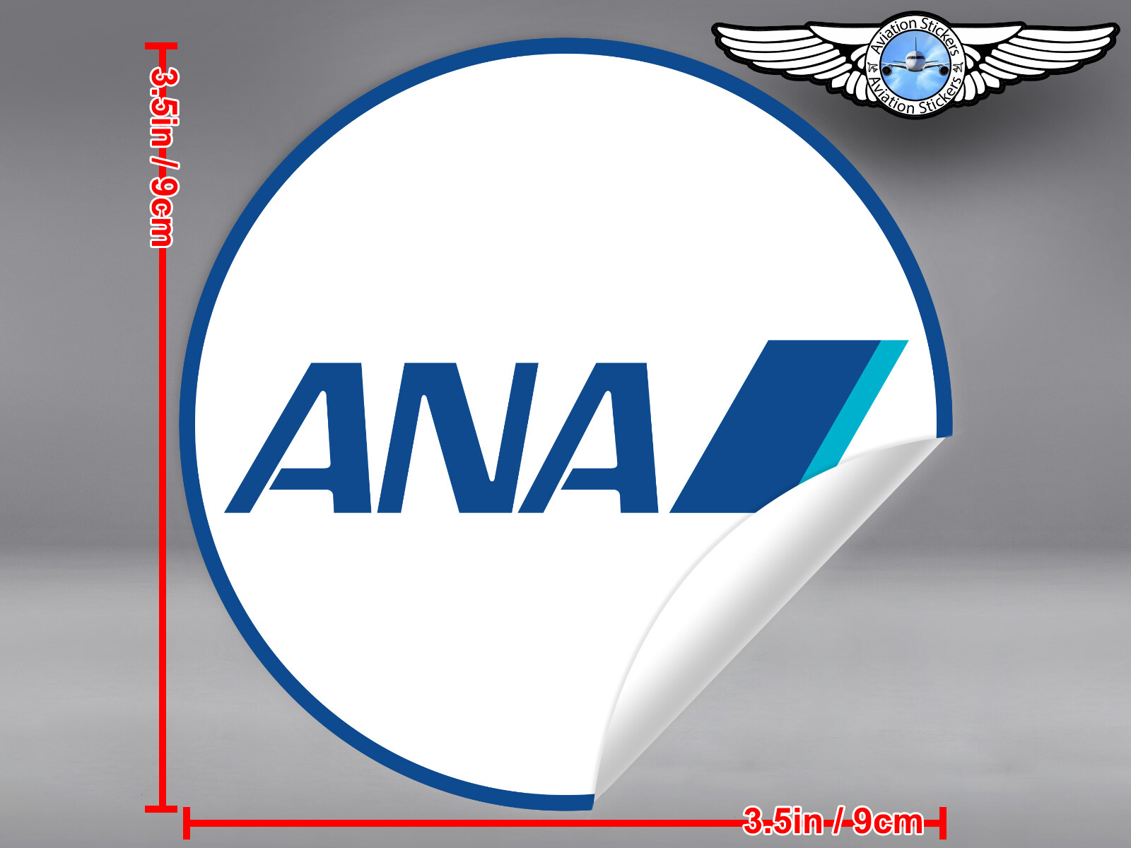 ANA ALL NIPPON AIRWAYS ROUND LOGO STICKER / DECAL | eBay