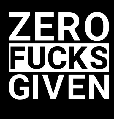 Zero-Fucks Given Funny DieCut Vinyl decal Window Decal Sticker Car ...