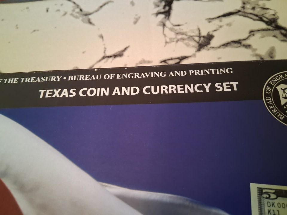 Texas Coin and Currency Set and Box-Dept of Treasury and Bureau of ...