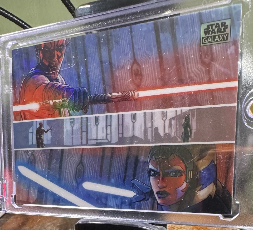 Topps Star Wars Galaxy One Last Lesson #91 Refractor Maul Ahsoka Card ...