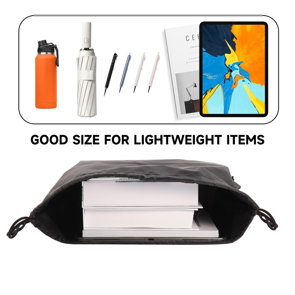 6Pcs Black Drawstring Backpacks Bulk String Bag Cinch Sack Pack Storage ...