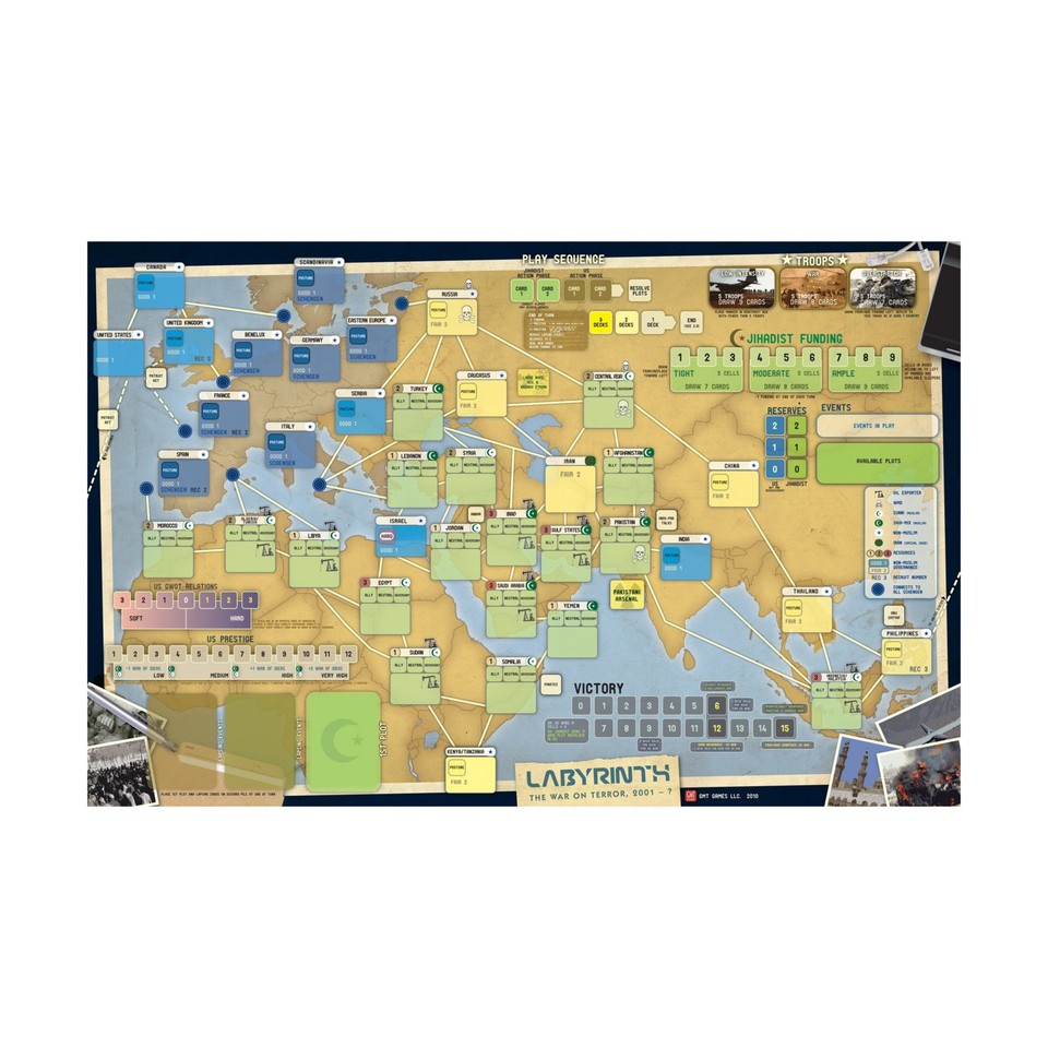 GMT Modern War Game Labyrinth - The War on Terror, 2001 - ? (2nd) Box ...