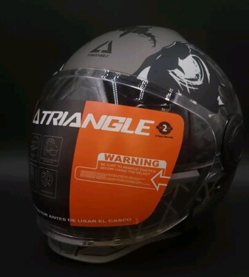 TRIANGLE Motorcycle Helmets Full Face 3/4 Open Face Dual Visor Green ...