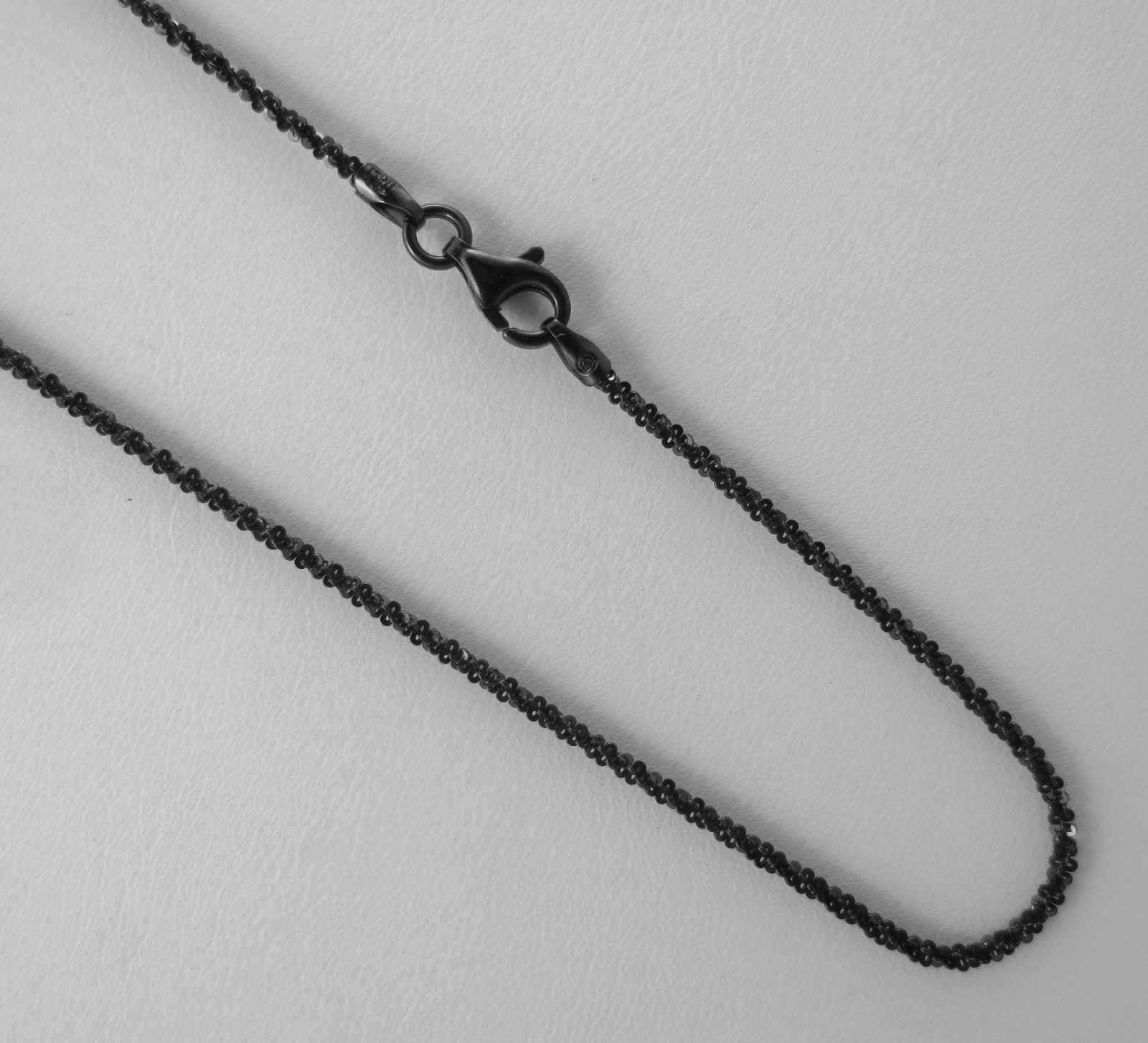 2mm D/C Cut Roc Chain. Black Rhodium Plated Over .925 Sterling Silver ...