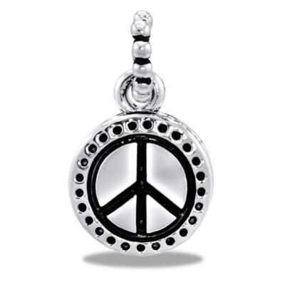 DaVinci Beads Black And Silver Peace Sign Jewelry DB96-1 | eBay