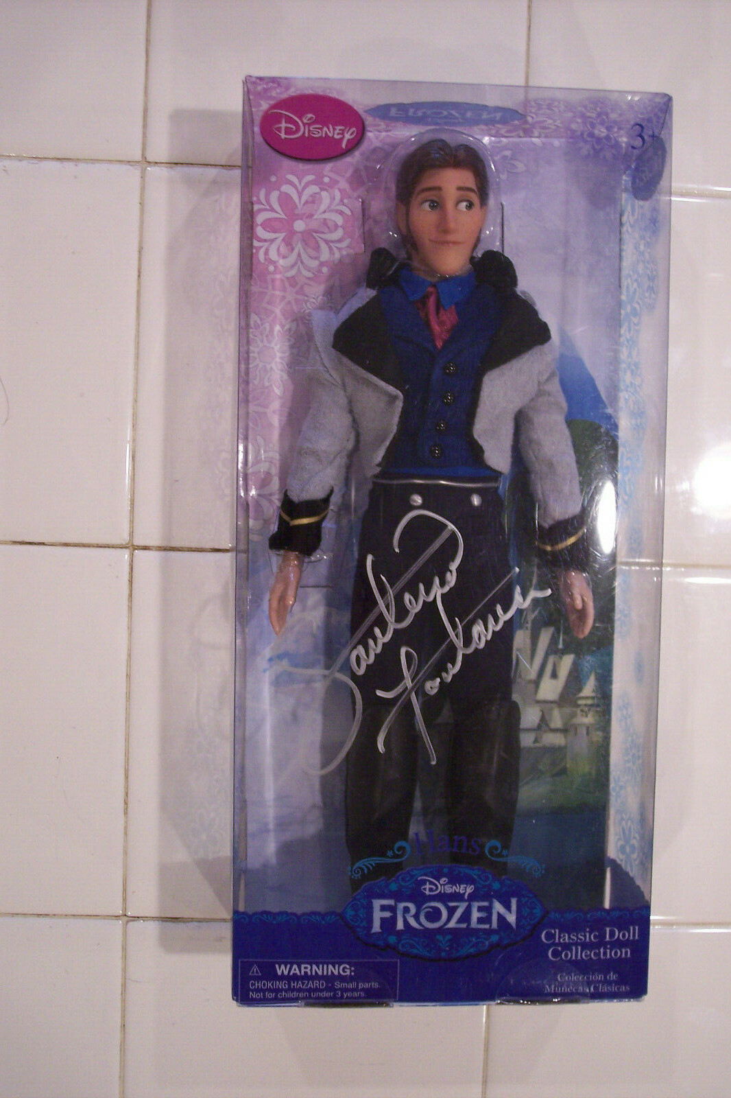 DISNEY FROZEN AUTOGRAPHED HANS DOLL ACTION FIGURE SANTINO FONTANA & 2 ...