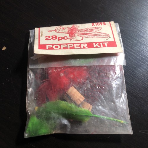 Vintage Popper Kit, 28 Piece Fly Fishing Kit - Make Your Own Flies | eBay