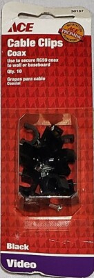 ACE (30157) Pack of 10 Cable Clips For Use With RG59 Coaxial Cables ...