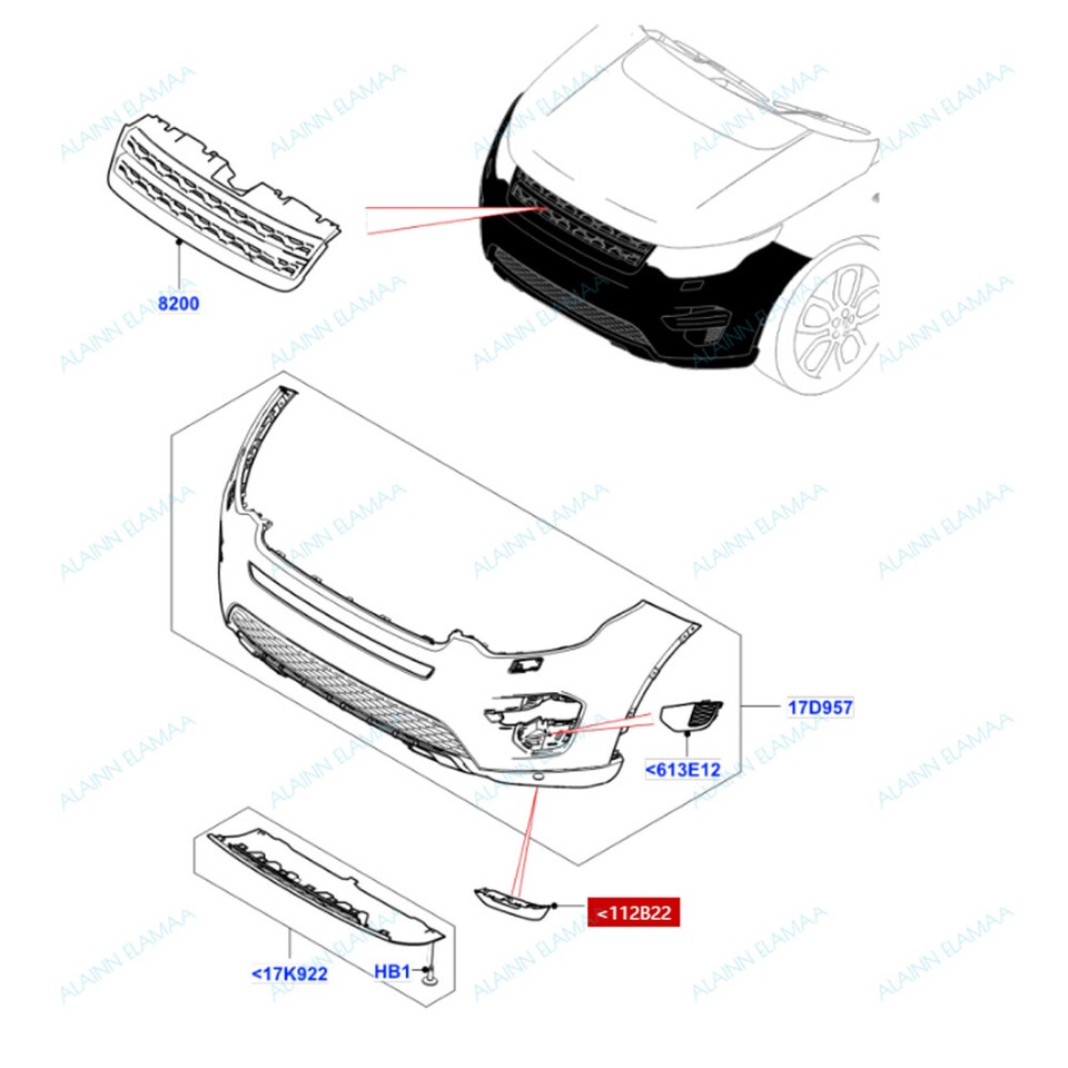 Front Bumper Fender Guide Plate c For 2015-2019 LAND ROVER DISCOVERY ...