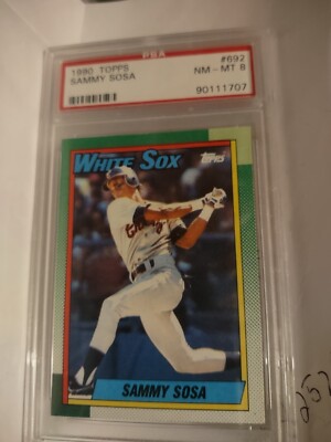 1990 Sammy Sosa # 692 ERROR ROOKIE CARD WRONG DOB PSA 8 | eBay