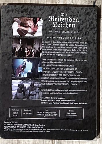 The Blind Dead Collection (DVD, 2005, 5-Disc Set, Limited Edition Uncut ...