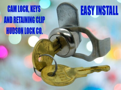 CAM LOCK WITH TWO KEYS & RETAINING CLIP 🔒 HUDSON LOCK COMPANY, EASY ...
