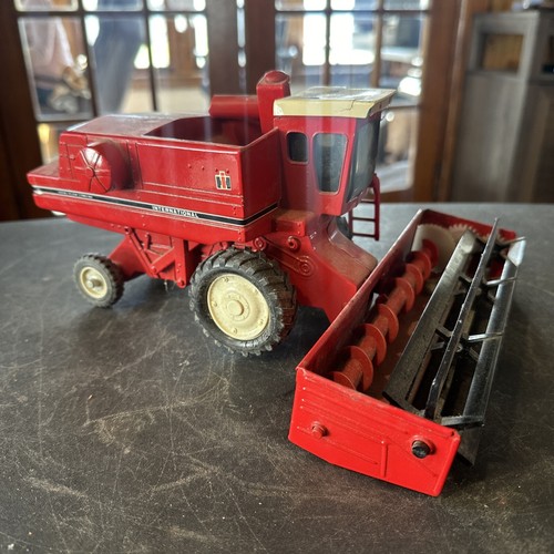 The ERTL International Diecast Red Farm Tractor Toy Combine Harvester ...