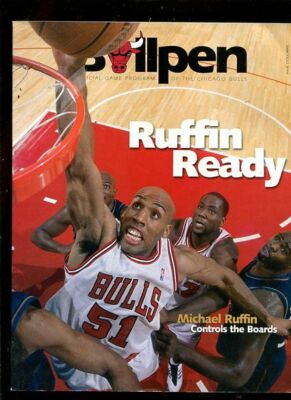 Basketball Program Chicago Bulls 2000 2001 Michael Ruffin Cover | eBay
