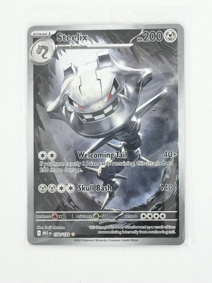 Pokemon Mega Evolution Steelix 150/132 Full Art Illustration Rare Card ...
