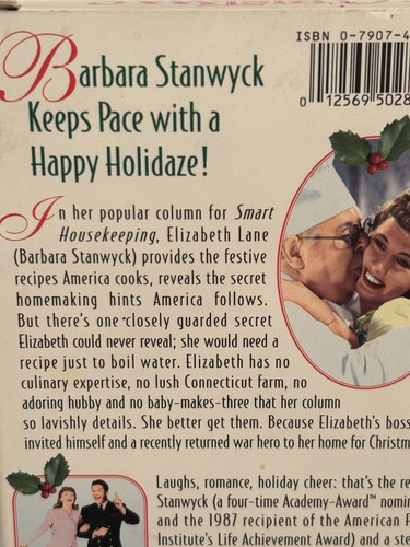 Christmas In Connecticut VHS Barbara Stanwyck Dinnis Morgan Vintage | eBay