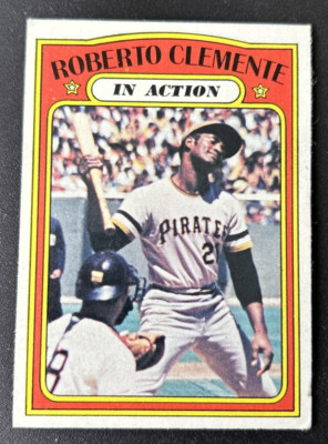 1972 Topps Baseball Roberto Clemente #310 In Action Pittsburgh Pirates ...