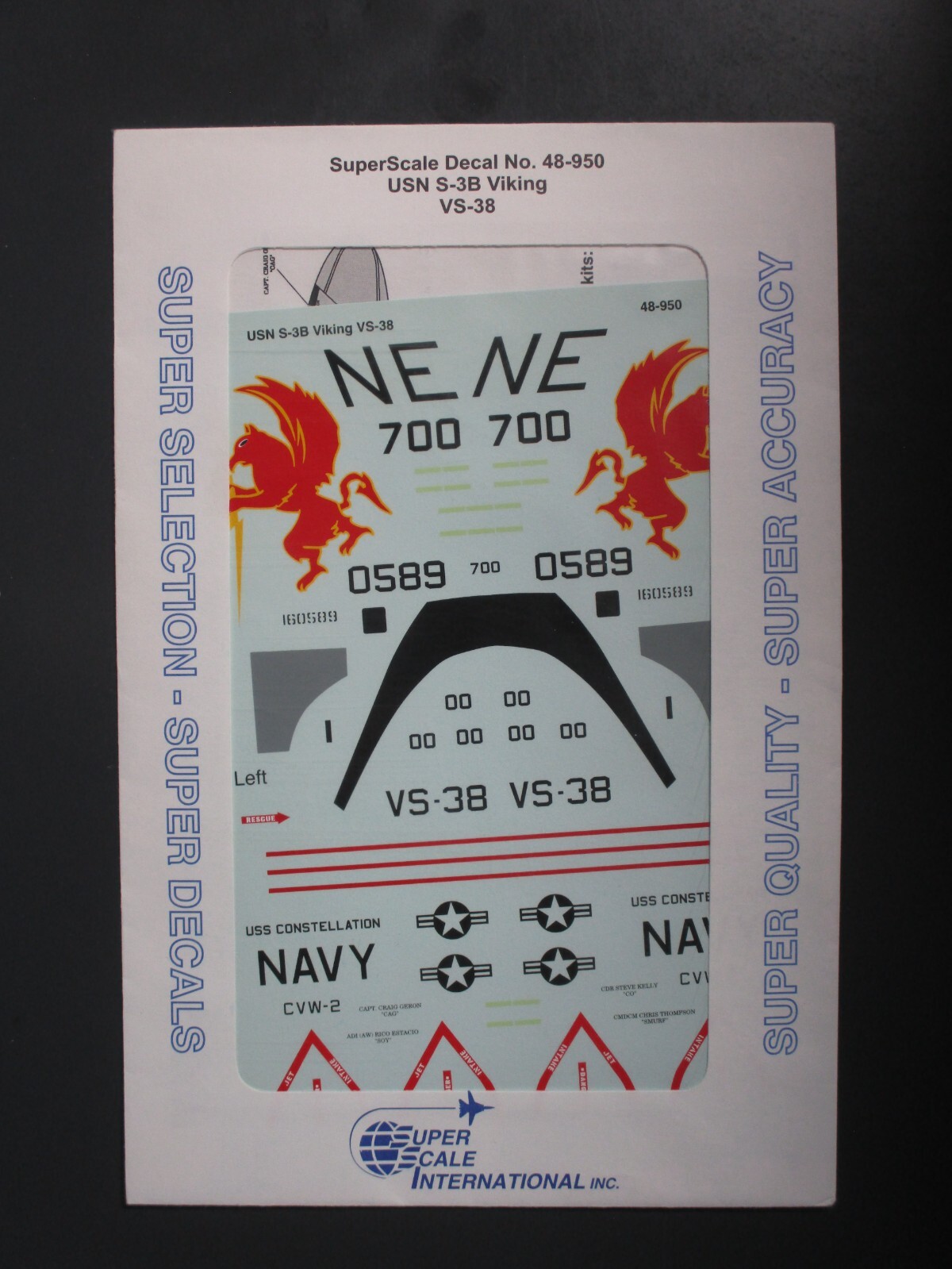 Super Scale 1/48th Scale USN S-3B Viking Decal Sheet No. 48-950 | eBay