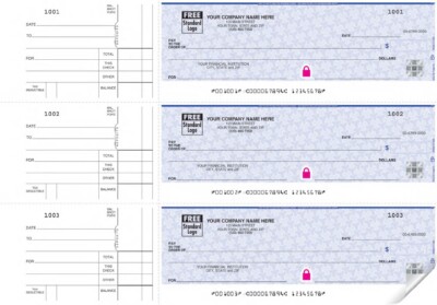 7 Ring 3 On A Page Business Checks 250ct. w/Safety Hologram *Authorized ...