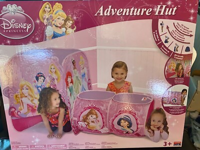 Disney Princess Adventure Hut Tent Playhut Twist N Fold Pop Up Setup ...