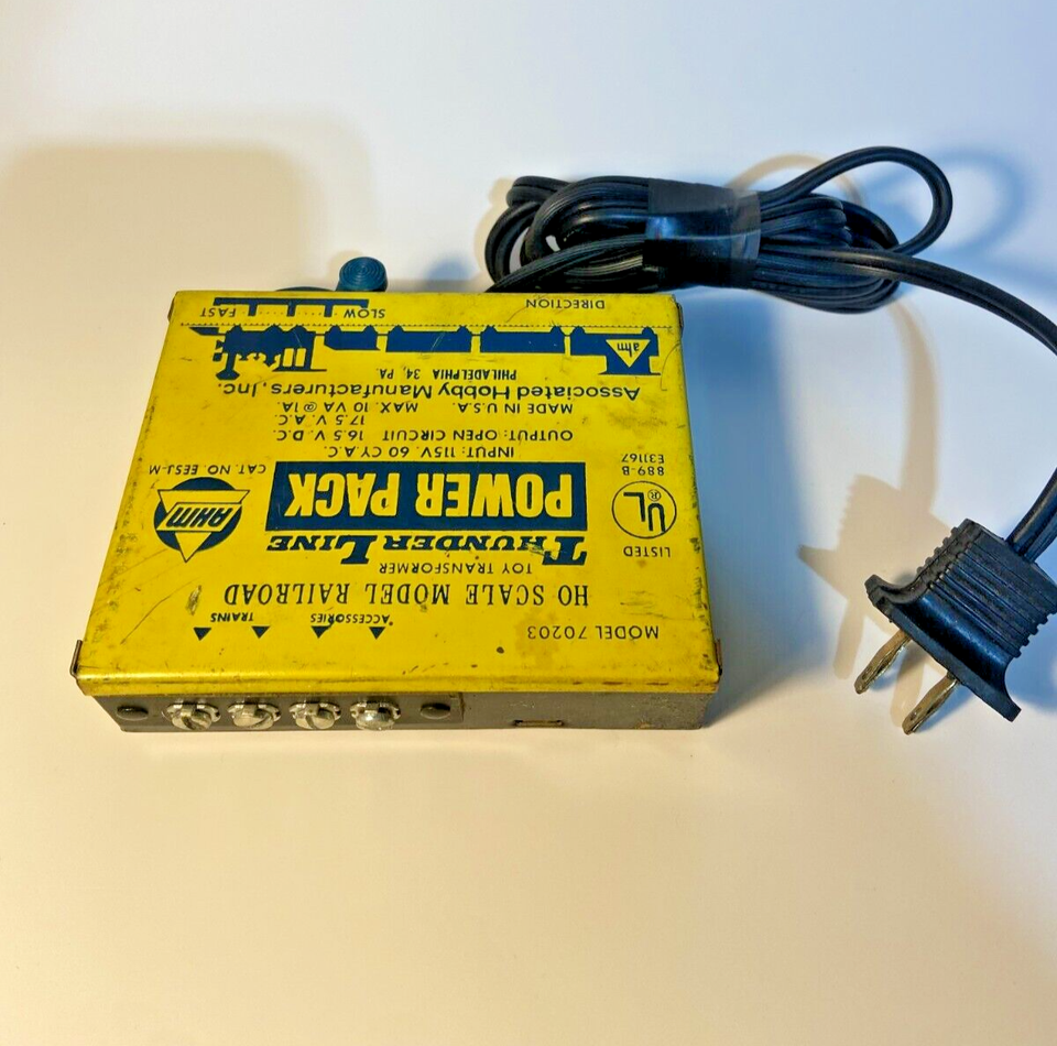 AHM OEM HO SCALE 702063 THUNDER LINE POWER PACK MODEL RAILROAD TRAIN ...