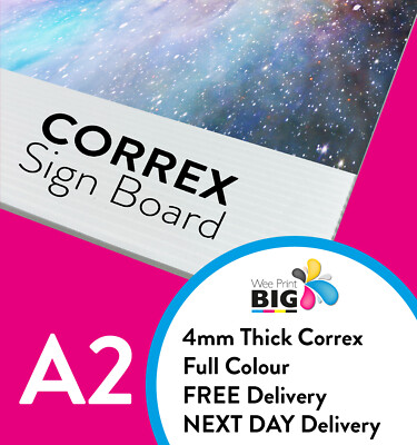 A2 Plastic 4mm Correx Board Sign Board Weatherproof , FREE Delivery | eBay
