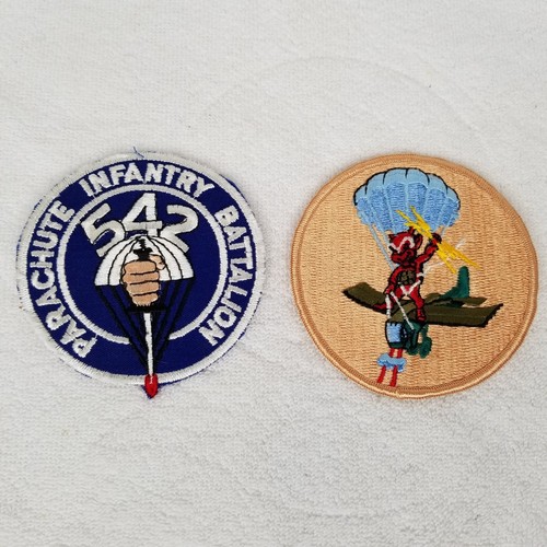 Lot of 2 Jacket Patches 542 PARACHUTE INFANTRY BATTALION & DEVIL ...
