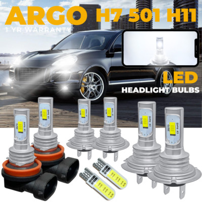 For Porsche Cayenne 955 Led Xenon White Headlight Fog Side Light Bulbs ...