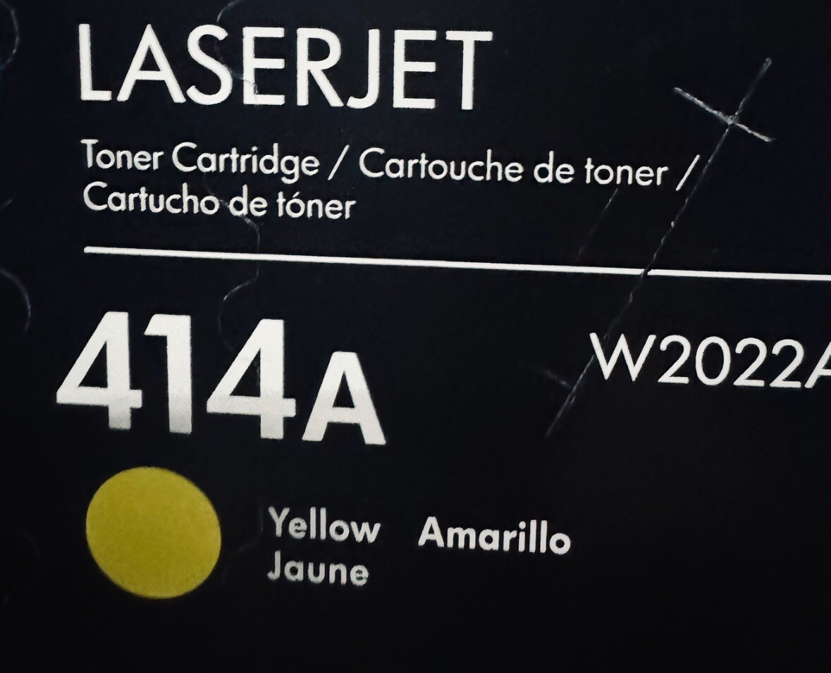 HP 414A LaserJet Original Toner Cartridge Yellow W2022A | eBay