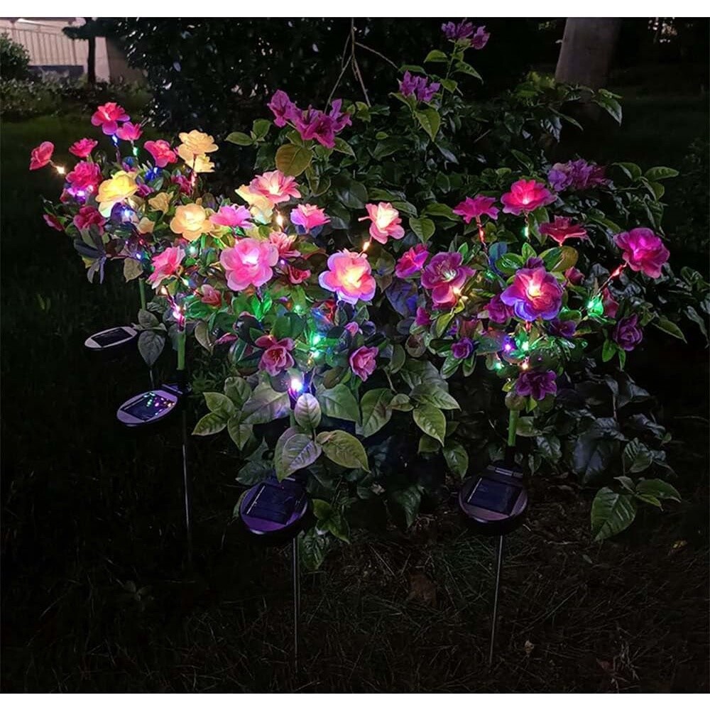 LED Solar Garden Lights Outdoor Flower Tree Light Lamp Party Pathway ...