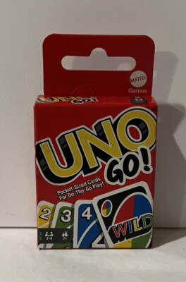 UNO Go! - Mini Card Game Travel Version - Pocket Sized Cards For On The ...