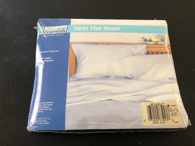 Vtg WestPoint Stevens Home Essentials Twin Flat Sheet KMart Sealed Navy ...