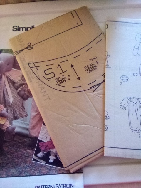 Simplicity Pattern 7140 Stuffed Elephant and Clothes 2 Sizes Faith Van ...