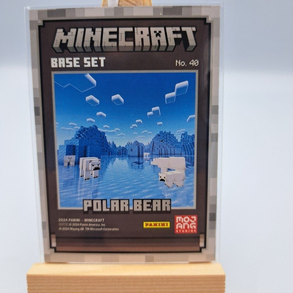 Panini Minecraft Mojang Trading card - Polar Bear #40 Stone Parallel | eBay