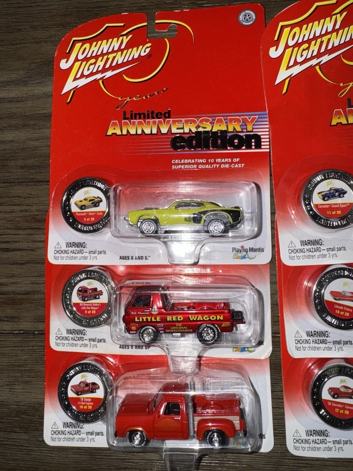 Lot of 6 Unique Johnny Lightning Limited 10 Year Anniversary Edition 1:64 NISP | eBay
