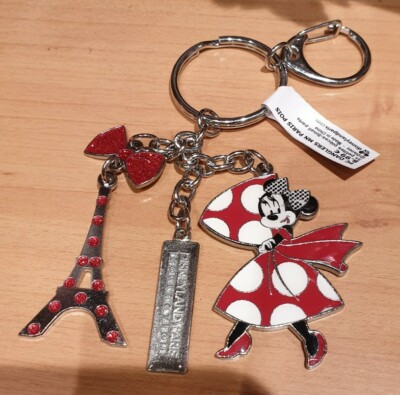 Keychain Disneyland Danglers Minnie Paris Dots | eBay