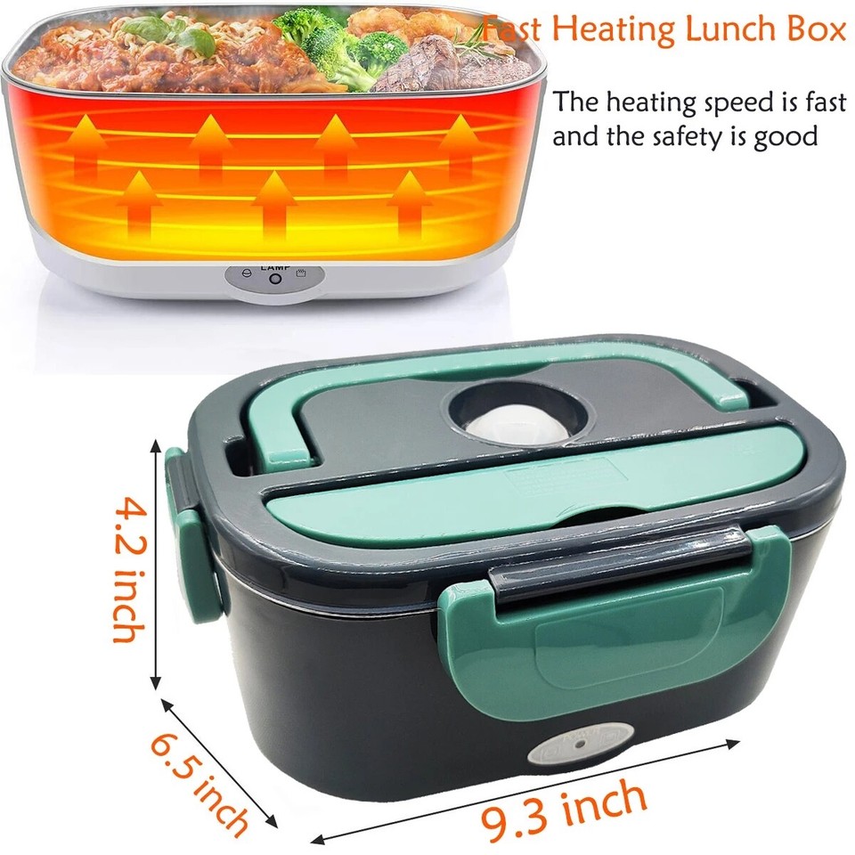 1.5L Electric Heating Lunch Box Portable for Car & Office Food Warmer ...