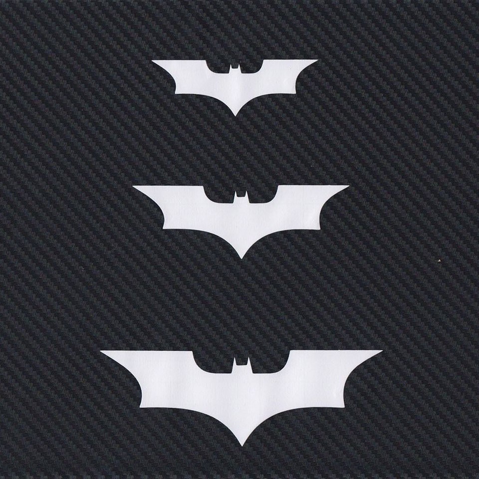 3Pcs 3D Batman Carbon Fiber Sticker Brake Tail Light Decal Car ...