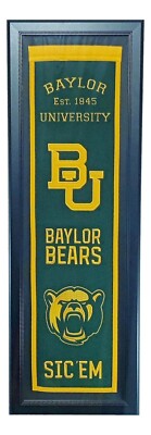 Baylor Bears Framed Felt Heritage Logo Banner 32" x 12" | eBay