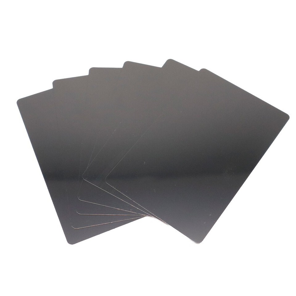 100pcs Black Metal business cards blanks Laser mark engraveable ...