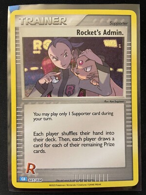 Rocket's Admin. Trainer 027/034 Holo Trainer Pokemon Card Game Classic ...