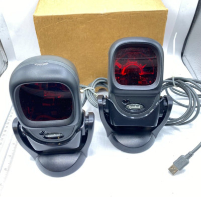 Symbol Lot of 2 Barcode Scanner With Base LS9208-SR10007NSWW Working | eBay