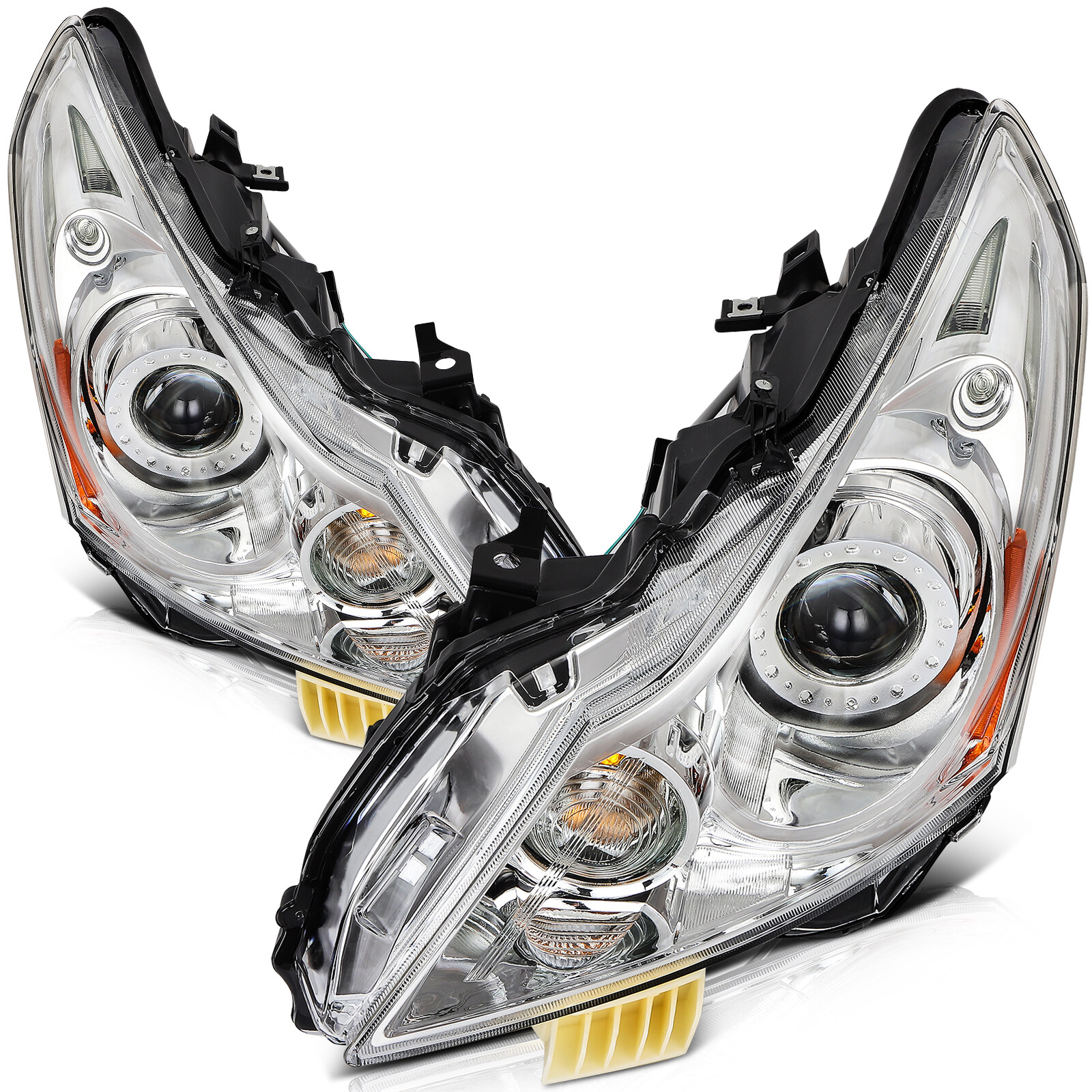 Pair Chrome HID/Xenon Projector Headlights Fit 2010-2013 INFINITI G37 ...